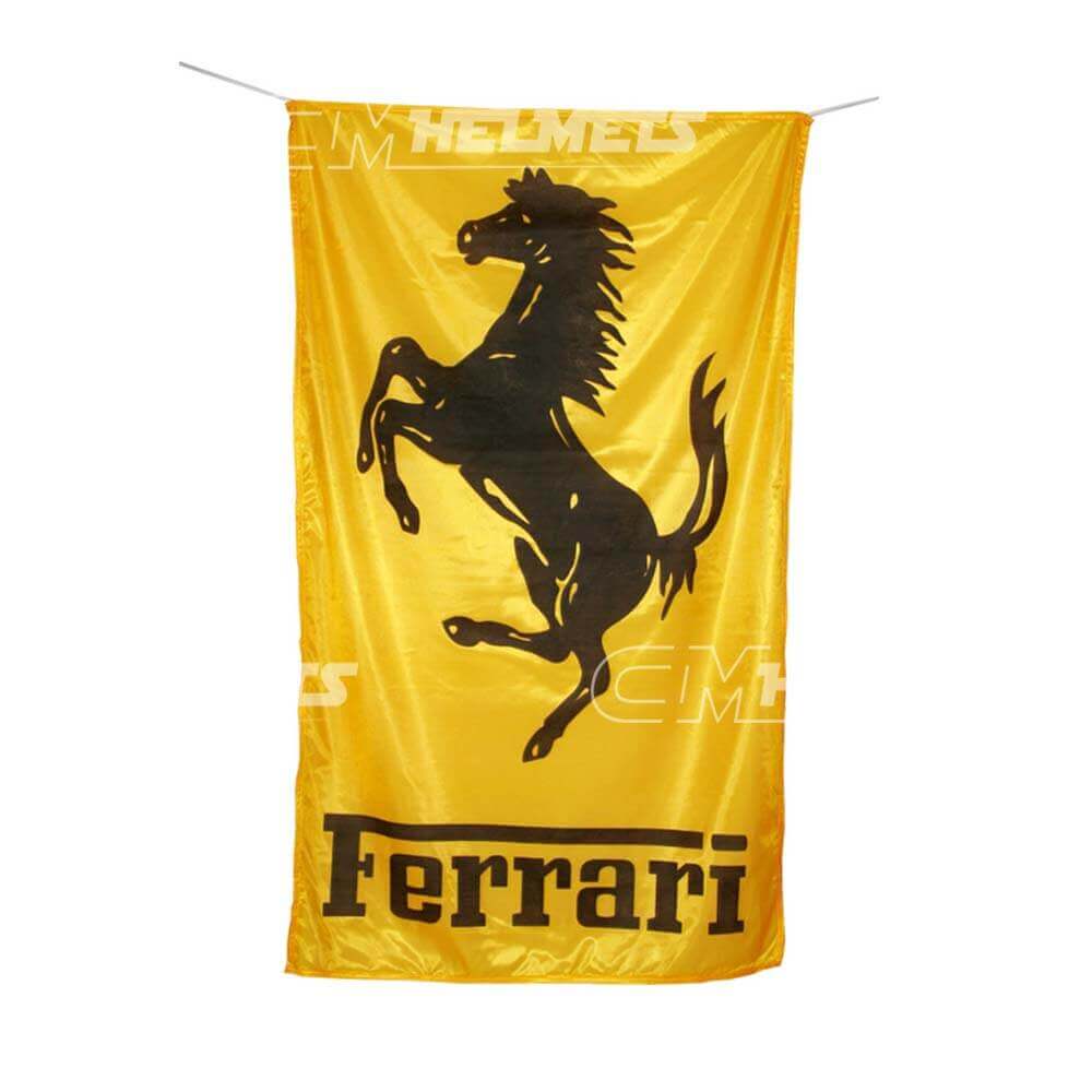 FERRARI FLAG BANNER 3 X 5 FT - 150 X 90 CM | CM Helmets