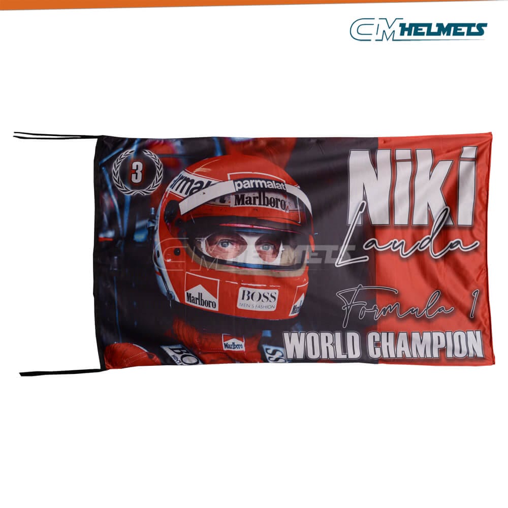 NIKI LAUDA FLAG BANNER 3 X 5 FT - 150 X 90 CM | CM Helmets